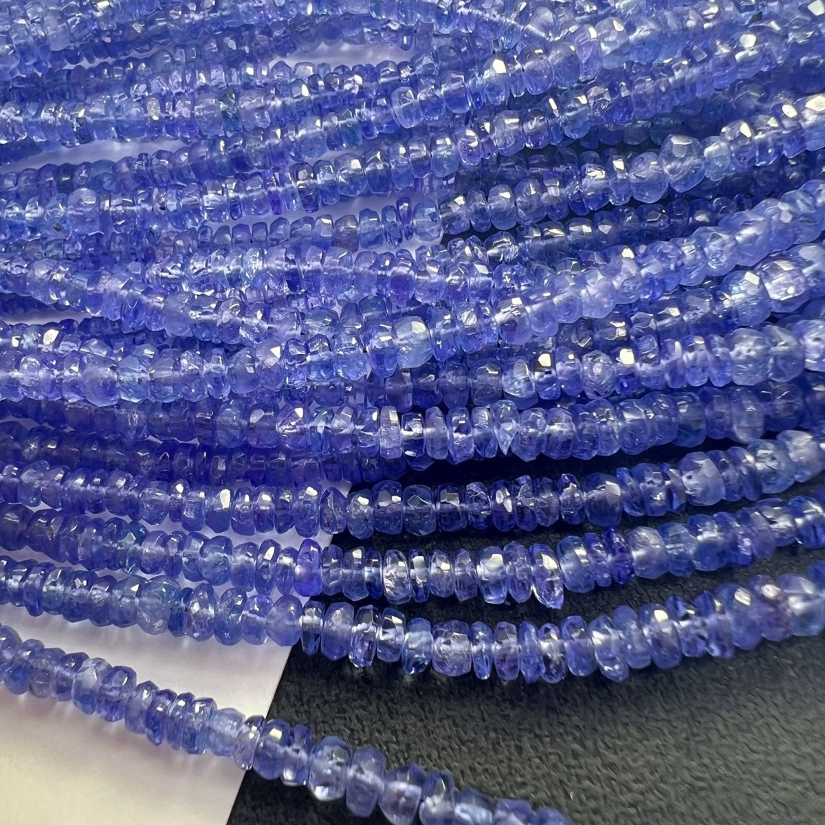 1/4連＊高品質タンザナイト＊ロンデルカット*約3.4～4.3mm – aoneko_gems